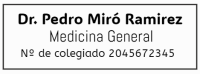 Sello medico colegiado personalizado 47x18mm S853